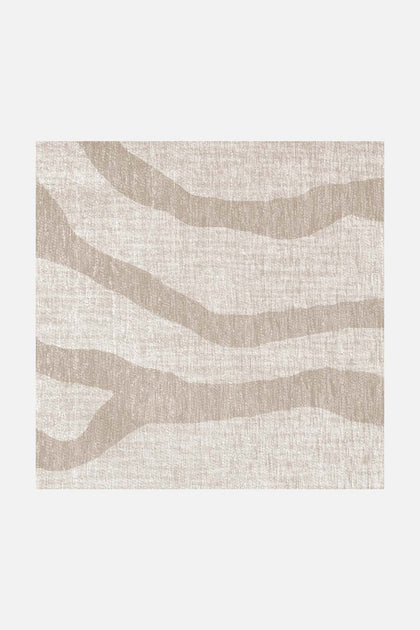 Zebra Sand: Modernes animalisches Design in beige-weiß – Teppana